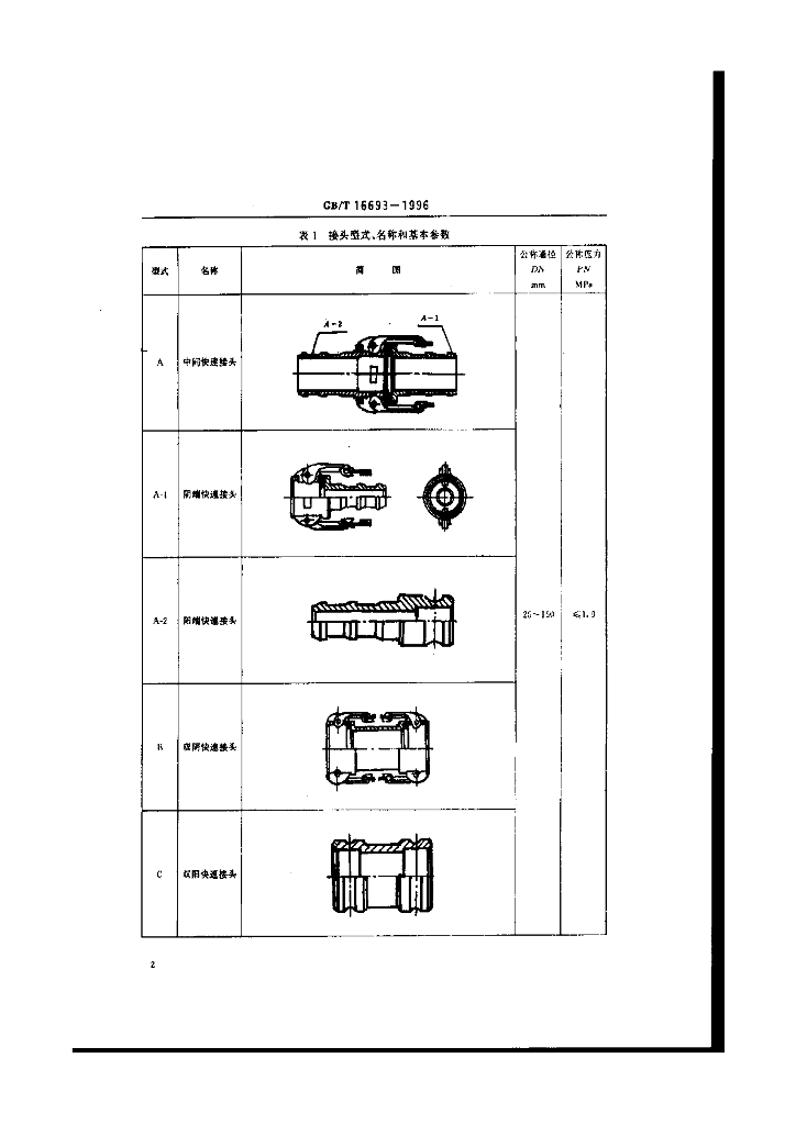 GB/T 16693-1996 软管快速接头_国家标准 - 电子标准网