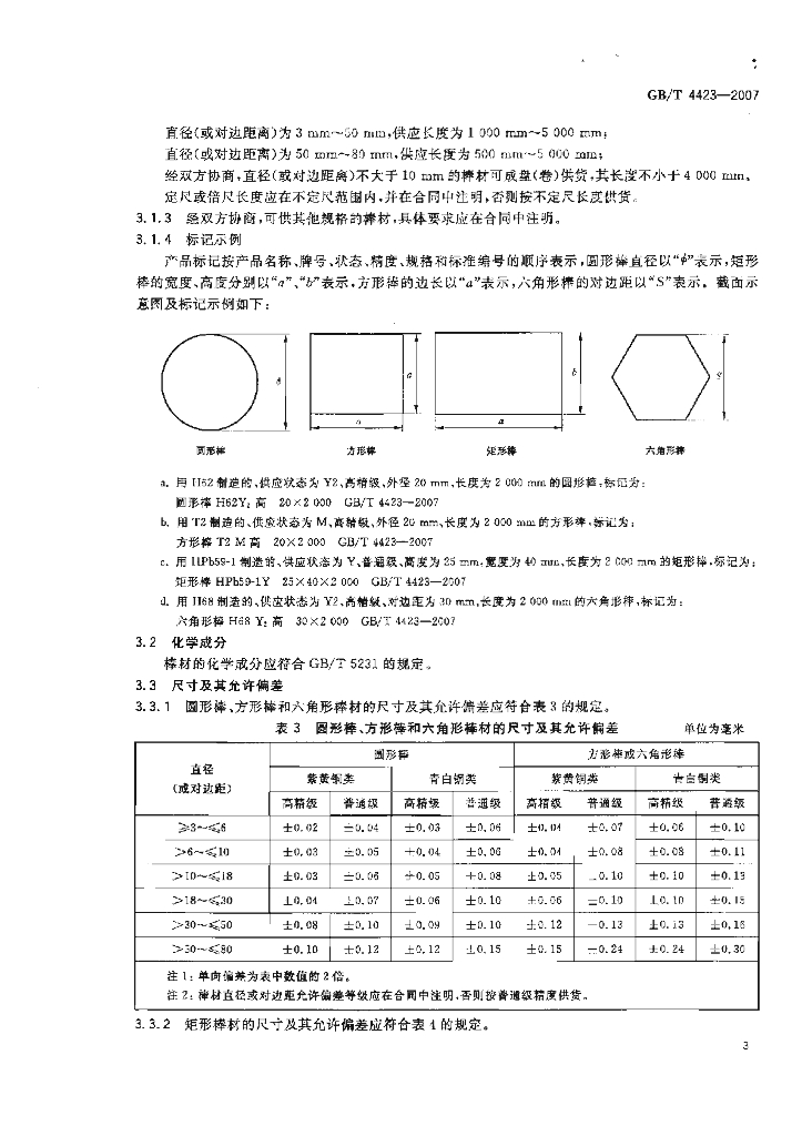GB/T 4423-2007 铜及铜合金拉制棒_国家标准 - 电子标准网